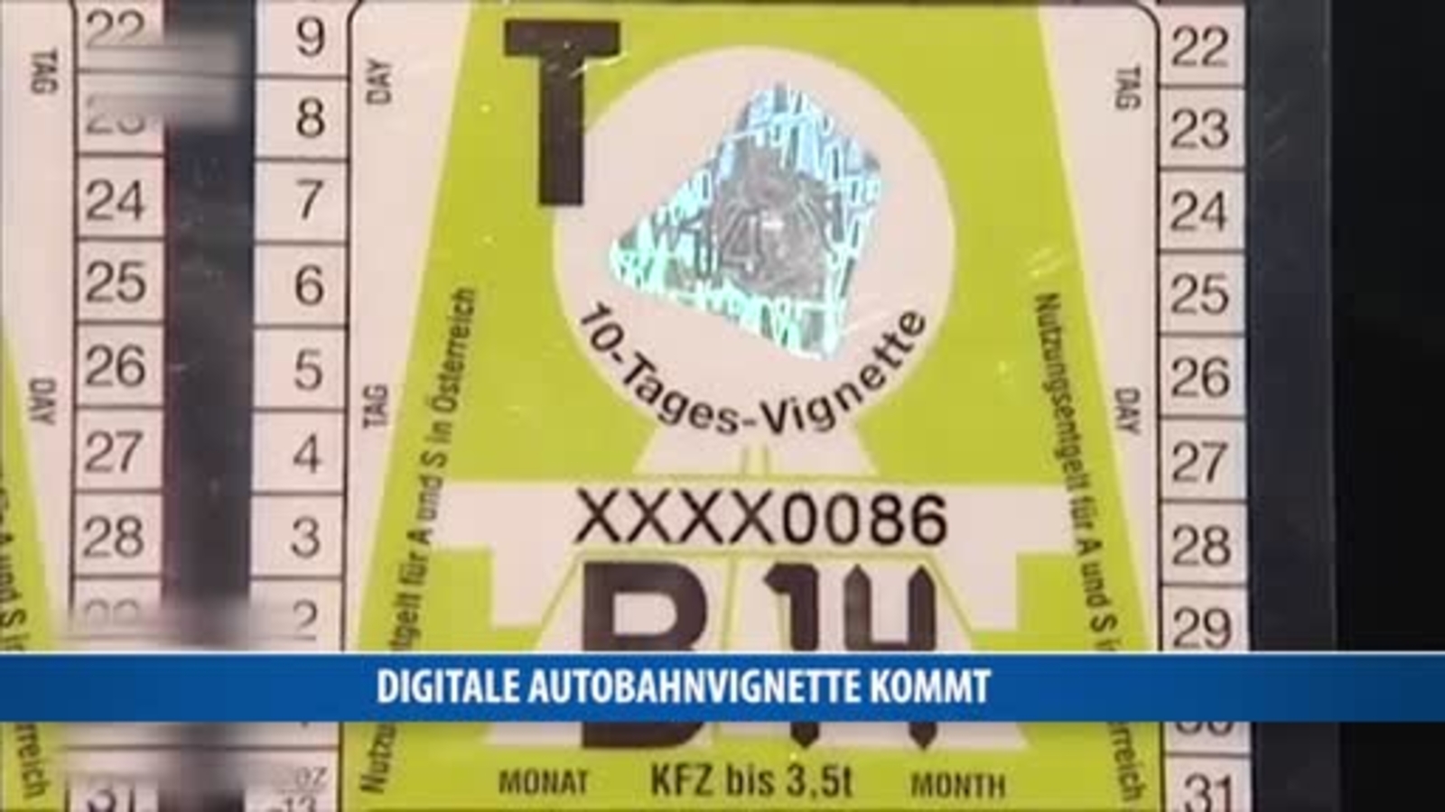 Digitale Autobahn-Vignette kommt