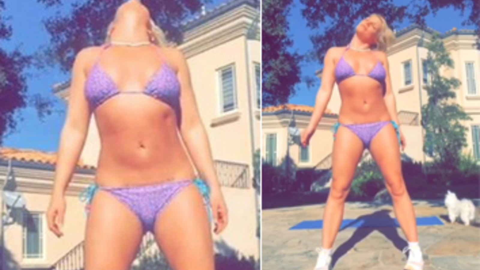 Britney Spears Zeigt Ihr Bikini Yoga Madonna24 At
