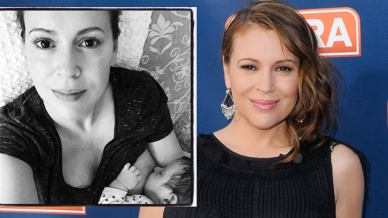 Alyssa Milano zeigt Still-Foto
