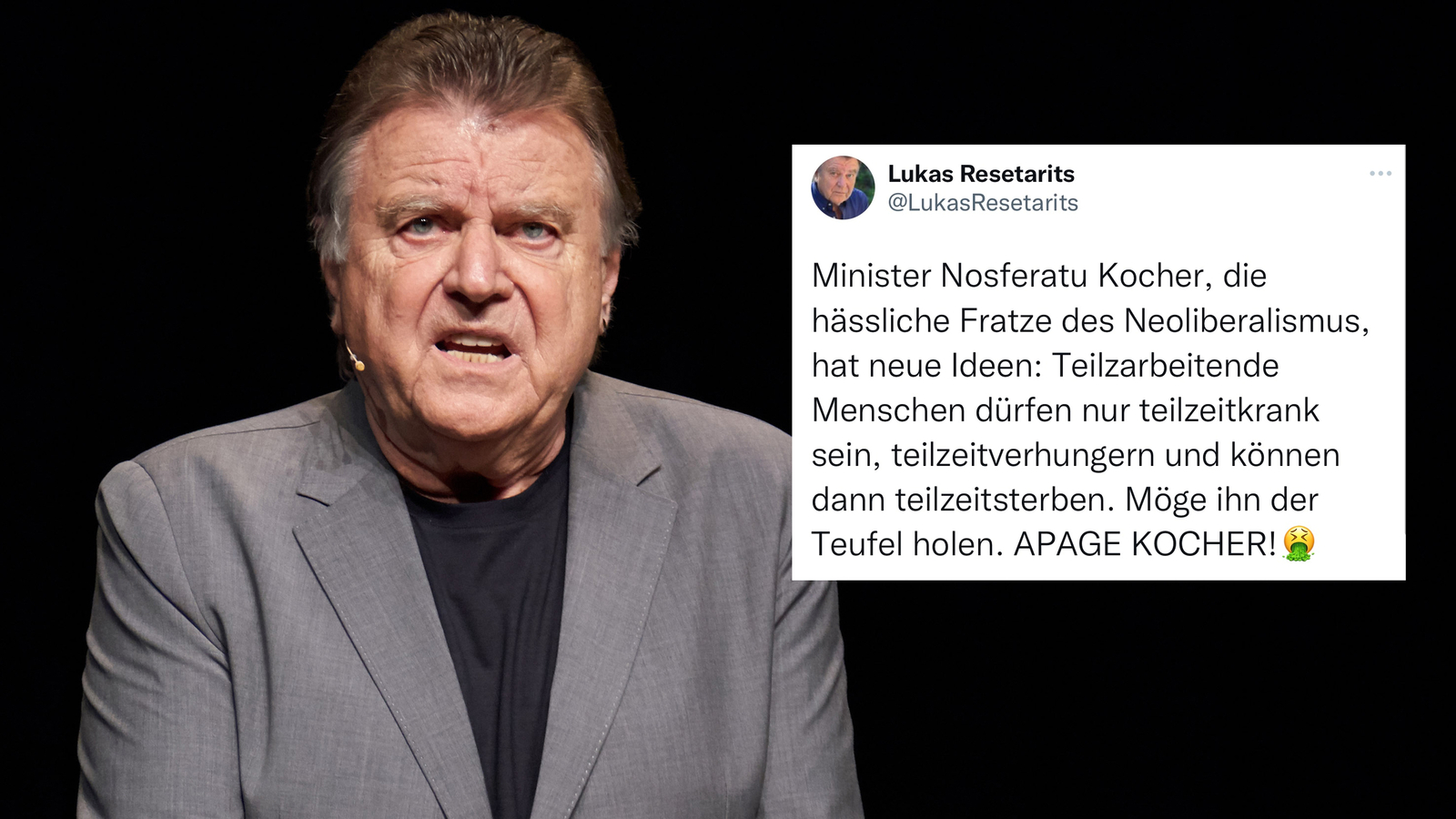 "Hässliche Fratze": Kabarettist Resetarits attackiert Kocher