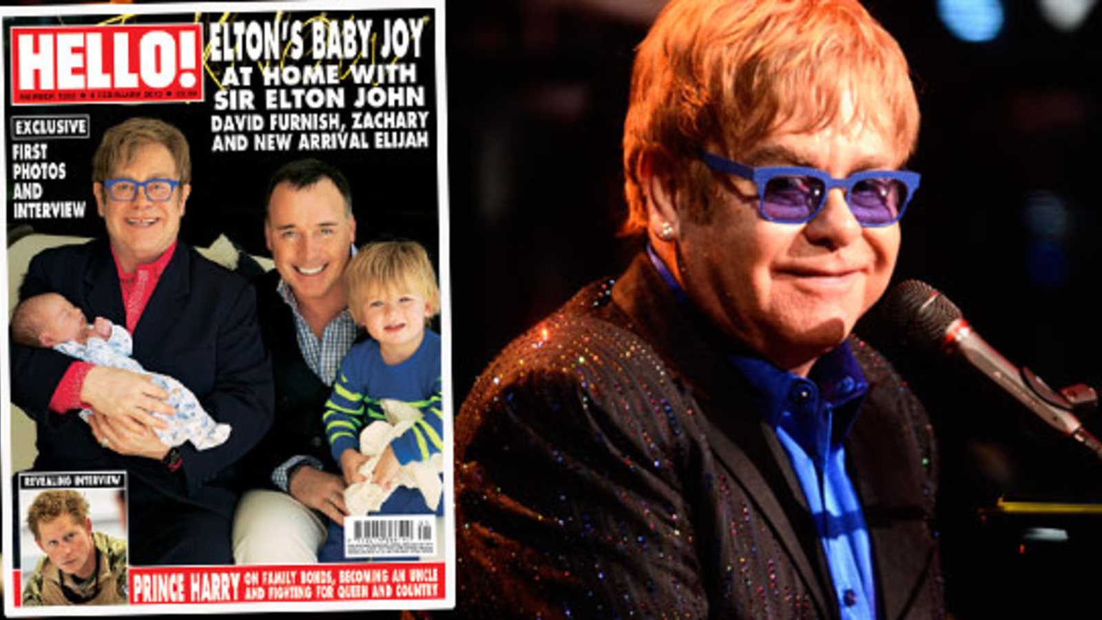Elton John zeigt seinen Sohn Elijah