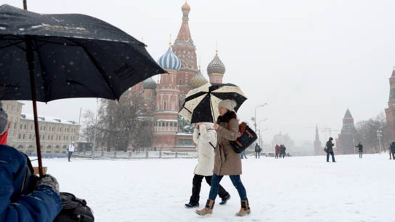 Winter in Russland: Schnee und Kälte in Moskau