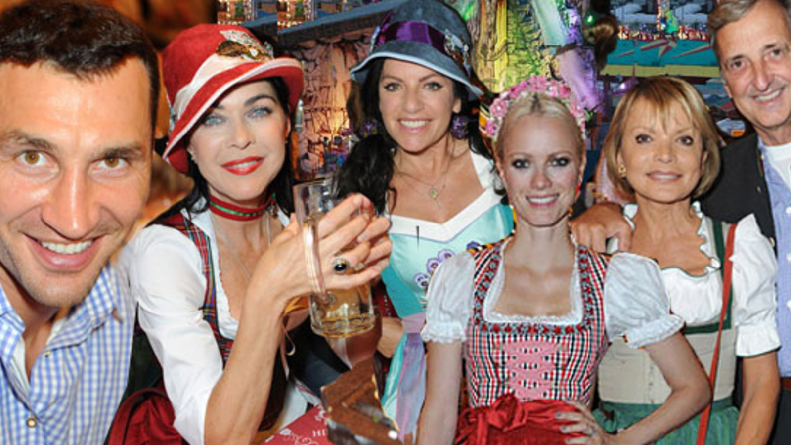 Promis schunkeln beim Oktoberfest