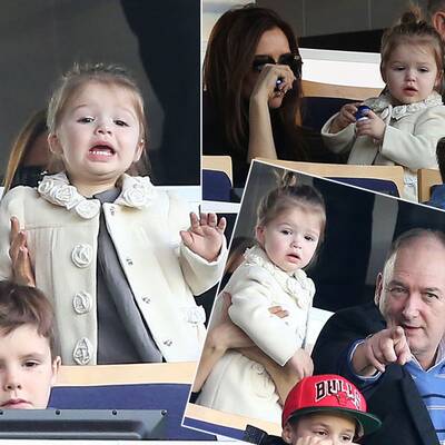 Harper Beckham stiehlt Papa David die Show - oe24.at
