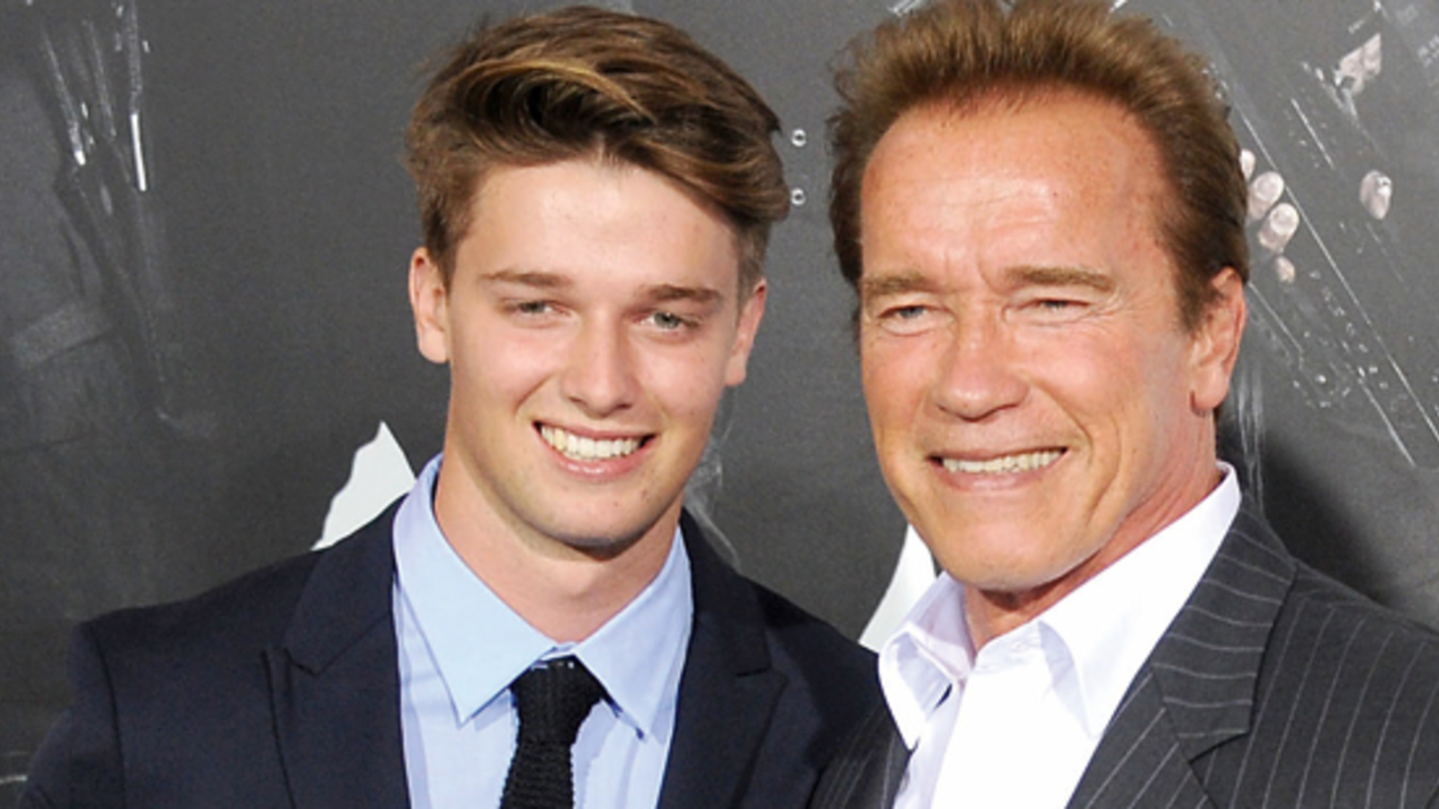Arnie mit Sohn Patrick im TV