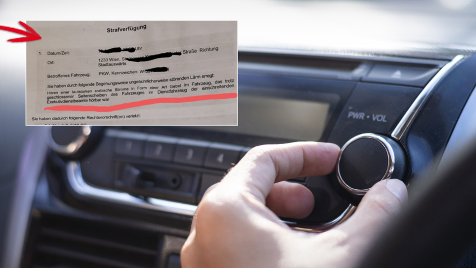 100 Euro Strafe, weil Wiener im Auto Koran hörte