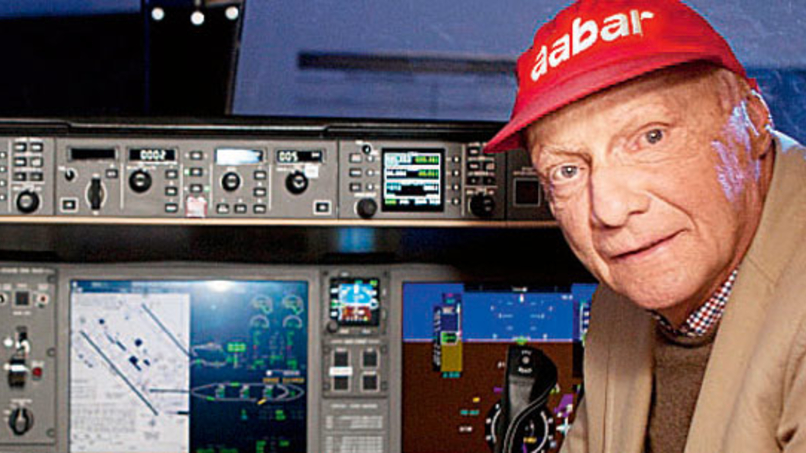 Hier zeigt Lauda seinen neuen Flieger