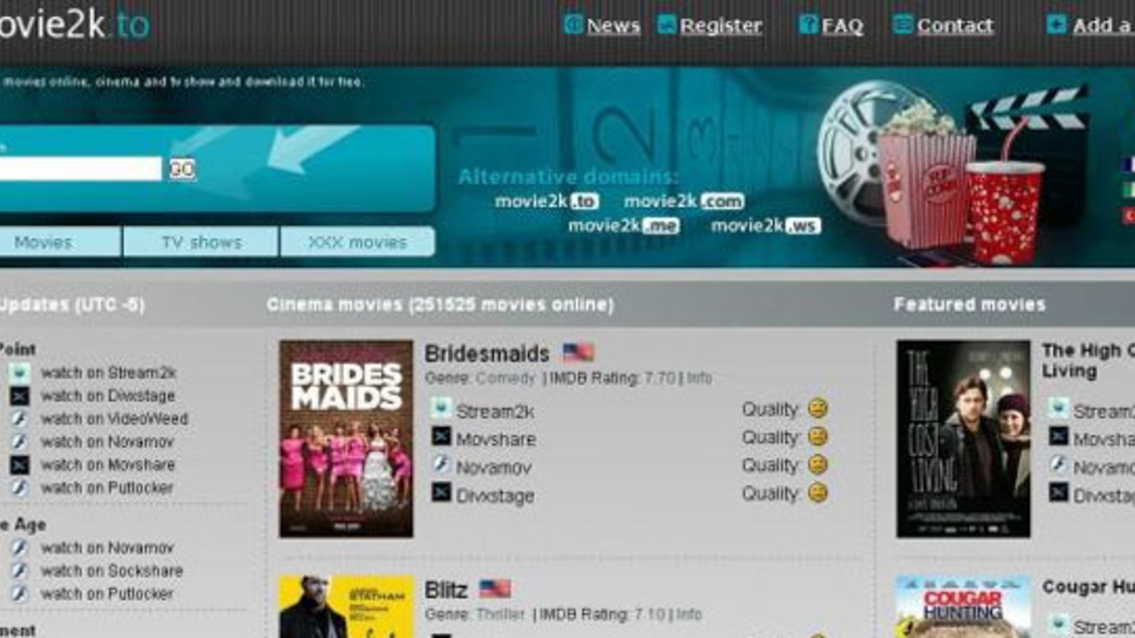 movie2k.to ist offline - Film-Streaming-Portal down