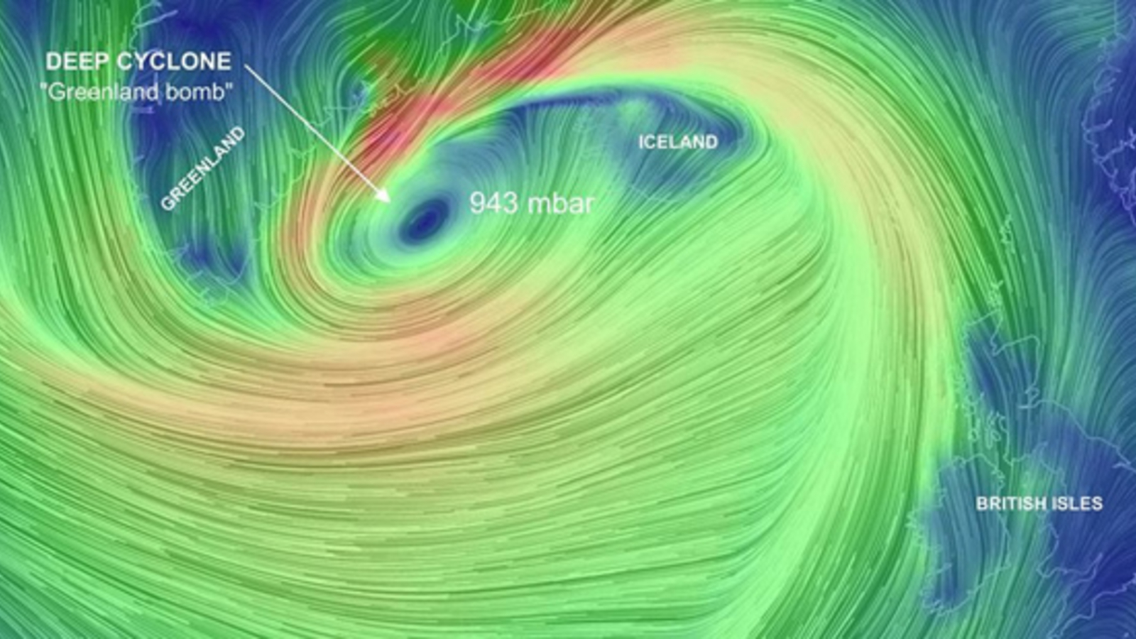 Ein Zyklon treibt auf Europa zu