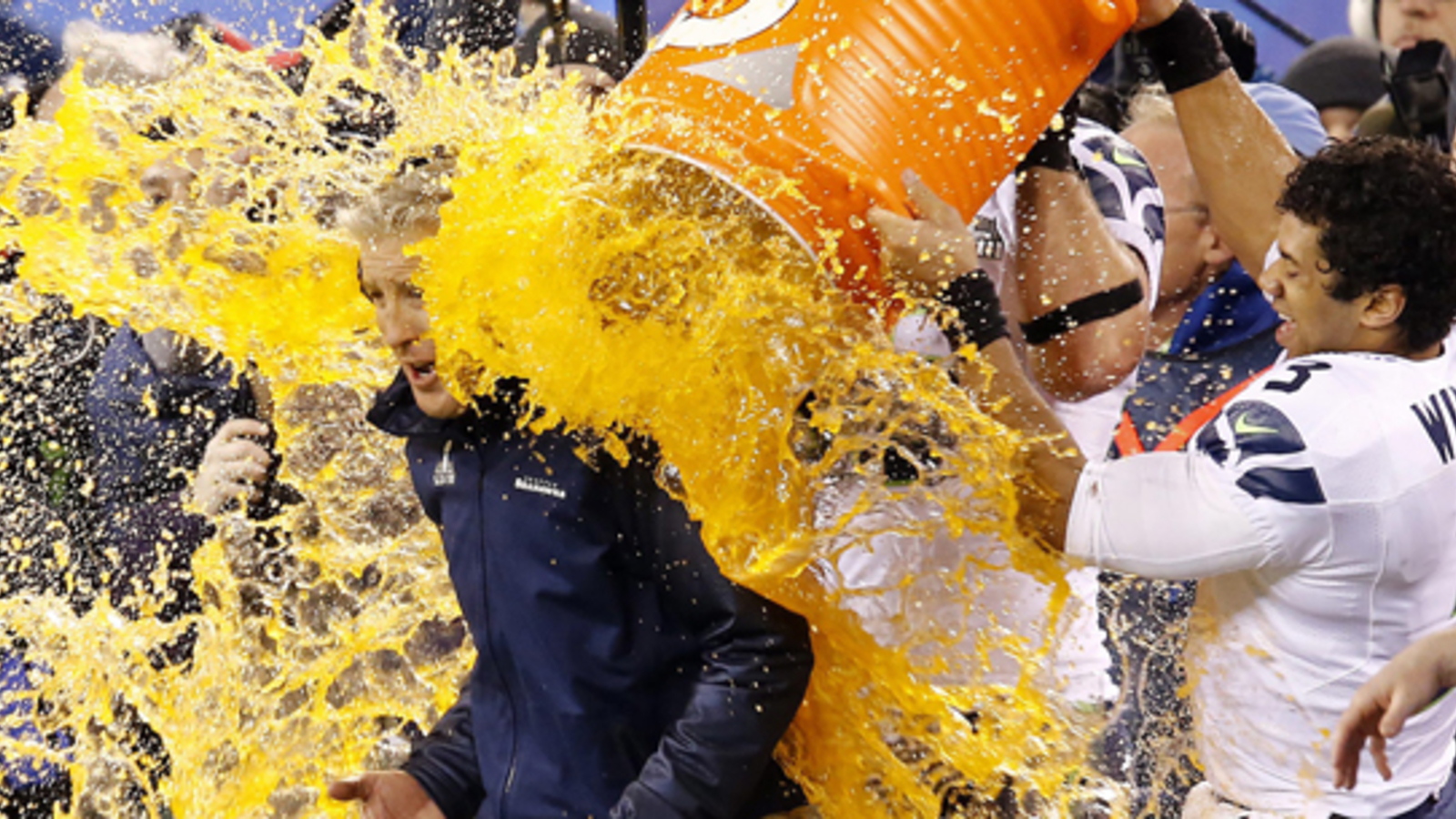 Gatorade-Dusche für Seahawks-Coach