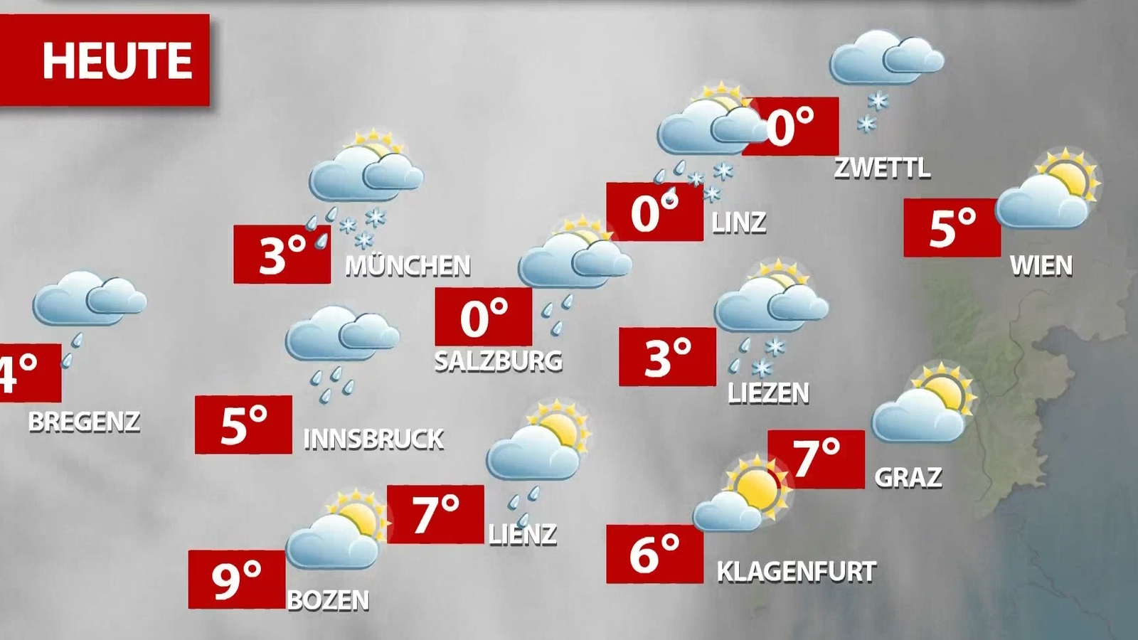 Wetterprognose für heute