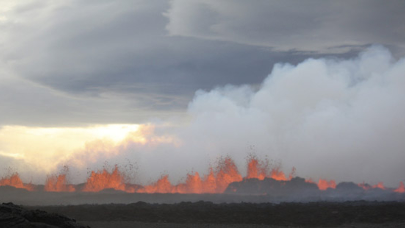 Island Vulkan Ausbruch